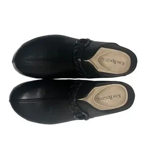Kim Rogers | Shoes | Kim Rogers Black Leather Mules | Poshmark